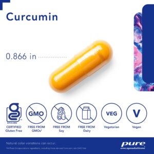 Pure Encapsulations Curcumin - 500 mg - Supports Joint Health & Liver Health - Curcuma Longa Capsule - Non-GMO & Vegan - 120 Capsules