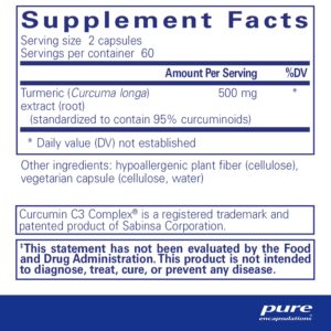 Pure Encapsulations Curcumin - 500 mg - Supports Joint Health & Liver Health - Curcuma Longa Capsule - Non-GMO & Vegan - 120 Capsules