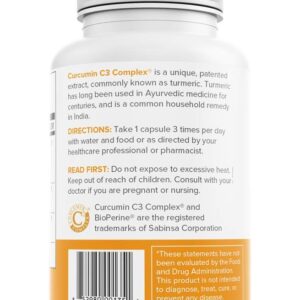 Pure Prescriptions Turmeric Curcumin C3 Complex - Bioperine for Optimum Absorption - 1500Mg Per Serving - 90 Veg Capsules - Made in USA