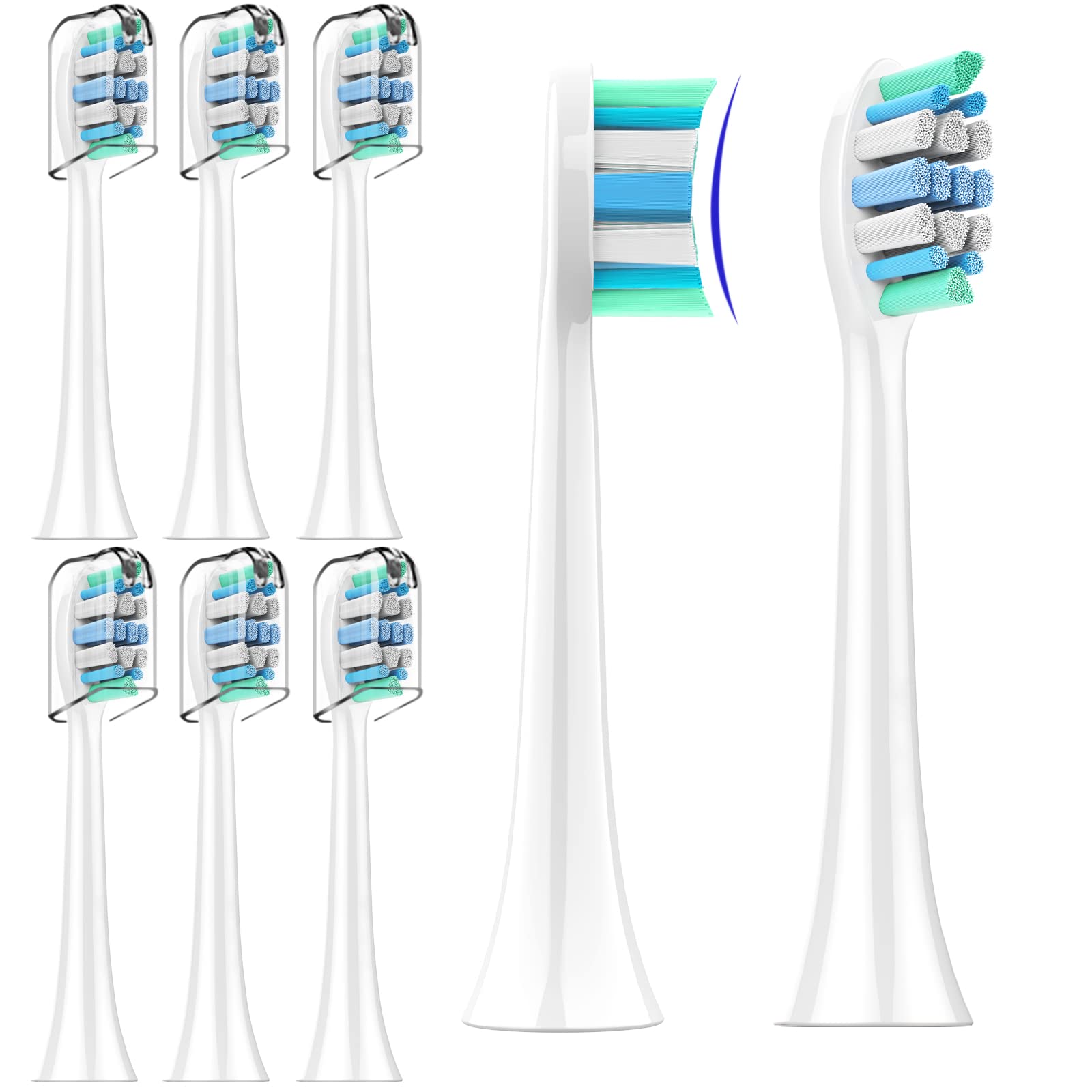 Replacement Toothbrush Head for Philips Sonicare : Electric Replacement Brush Head Compatible with Phillips Sonicare Snap-on (Click-on), 8 Pack