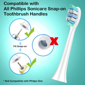 Replacement Toothbrush Head for Philips Sonicare : Electric Replacement Brush Head Compatible with Phillips Sonicare Snap-on (Click-on), 8 Pack