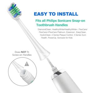 Asocrew Replacement Toothbrush Heads Compatible with Philips Sonicare for C3 C2 G2, Electric Brush Heads for Sonicare C2 Plaque Control ProtectiveClean 4100 5100 6100 9023-BL551