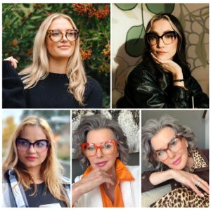 AMOMOMA 3 Pack Stylish Oversized Cat Eye Reading Glasses for Women Fashion Readers Blue Light Square Computer Glases AM6077 C1+C2+C3 1.0