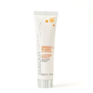 serious skincare - c3 vitamin c - c-extreme results facial exfoliator - skin renewing resurfacing treatment - smoother radiant skin - face, neck, hands rejuvenator - 2 fl. oz