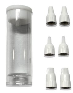 genuine replacement nozzles for tuohun visual cordless water flosser c3 pro, water flosser tips replacement, pack of 6