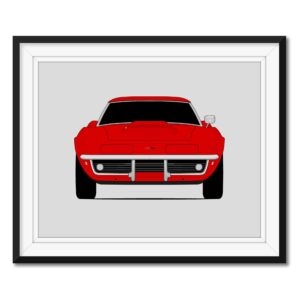 chevy corvette c3 l88 (1968-1969) 3rd generation inspired poster print wall art decor handmade (unframed)