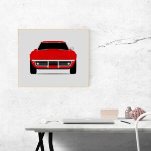 Chevy Corvette C3 L88 (1968-1969) 3rd Generation Inspired Poster Print Wall Art Decor Handmade (Unframed)