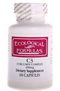 ecological formulas c3 curcumin complex 400 mg, white, 60 count