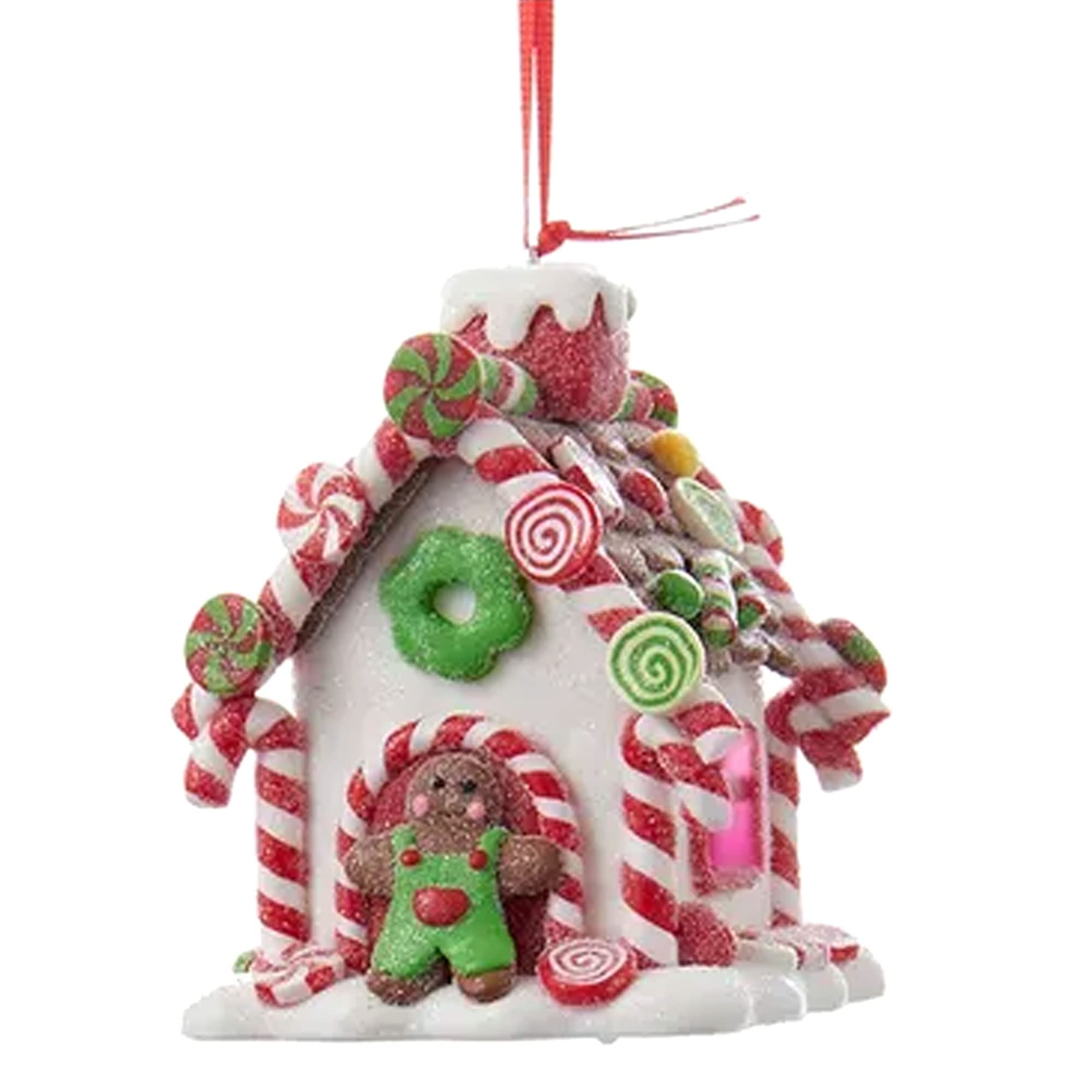 Kurt Adler Claydough LED Gingerbread Houses - 3 Assorted (3.5 Inches)