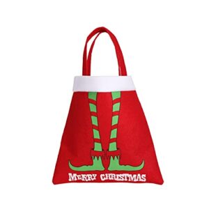 christmas goodie treat candy bags, holiday christmas bag christmas treat gift bag, portable cute treat bags & goody bags, multifunctional cloth gift bag (a01)