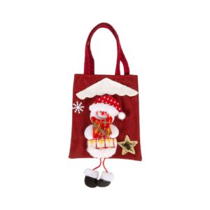 christmas goodie treat candy bags, christmas treat gift bag cloth reusable christmas apple bag for children best for wedding holiday new year holiday gift (a02)