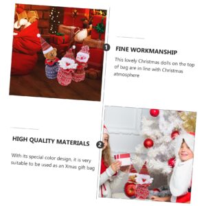 Healifty 3pcs Christmas Eve Goodie Bags Christmas Gnome Candy Bag Wedding Candy Bag Christmas Candy Pouch Christmas Bag Gift Bags Children Xmas Present Bags Knitting Decorate