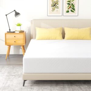 wood-it queen mattresses, 10 inch mattress queen size memory foam cooling gel mattress in a box green tea medium firm