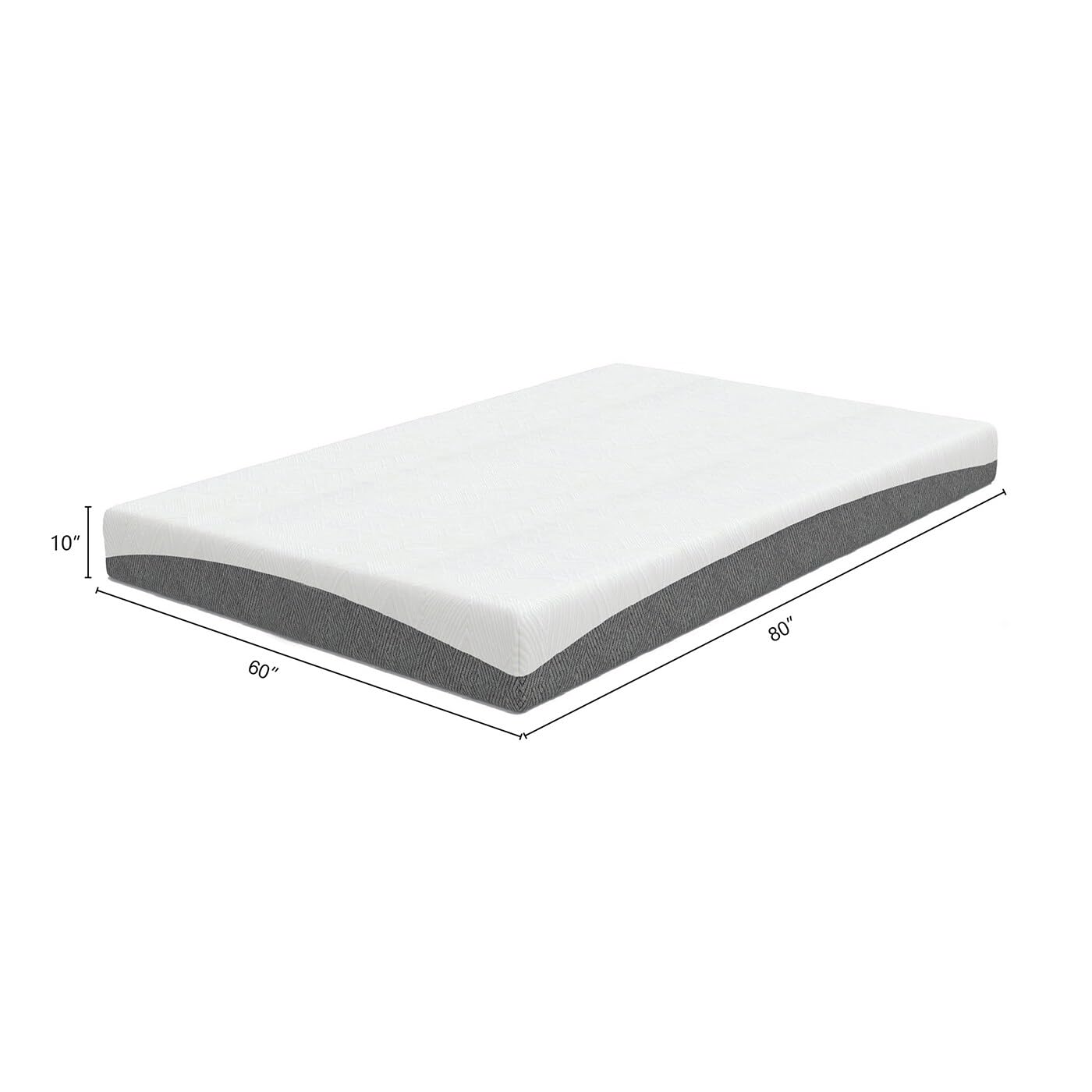 Jennifer Taylor Home Dreamwave Memory Foam Mattress (10" Memory Foam, Queen (U.S. Standard))