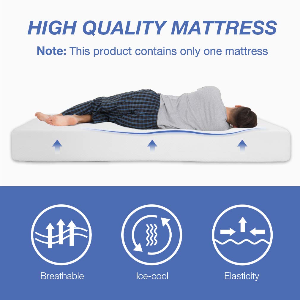 Pazidom Queen Mattress 8 Inch Gel Memory Foam Mattress for Cool Sleep & Pressure Relief, Medium Firm Mattresses/CertiPUR-US Certified/Bed-in-a-Box, Queen