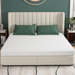 blkmty queen mattress 5 inch mattress memory foam mattress medium-firm mattress breathable bed mattress for pressure relief & cool gel mattress in box certipur-us certified mattress, white