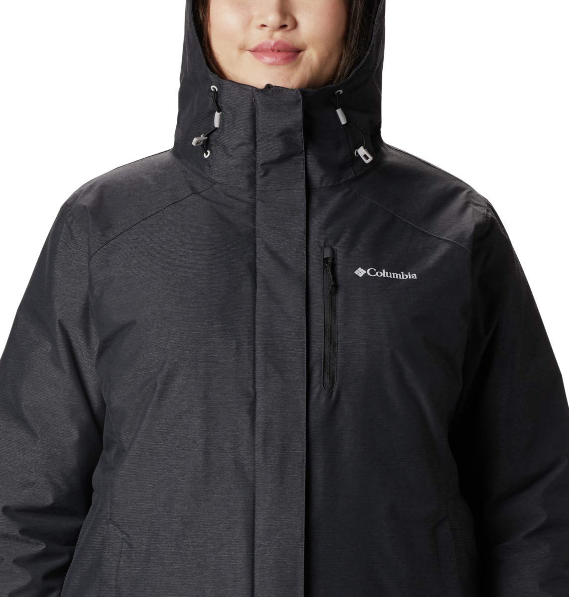 Columbia Women's Whirlibird Iv Interchange Jacket, Black Crossdye, Large