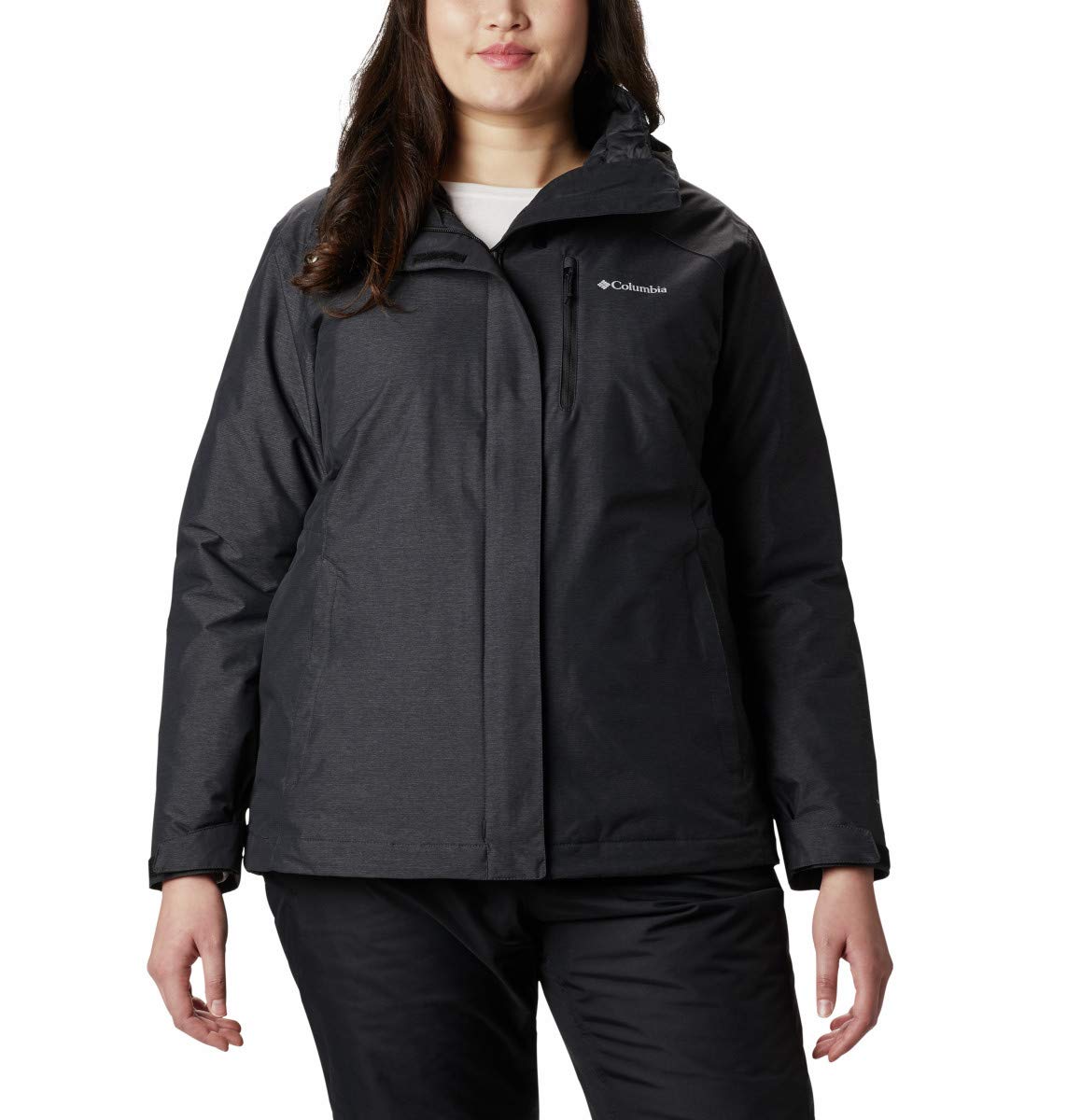 Columbia Women's Whirlibird Iv Interchange Jacket, Black Crossdye, Large