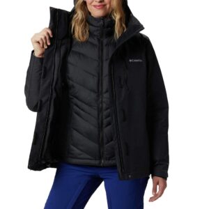 Columbia Women's Whirlibird Iv Interchange Jacket, Black Crossdye, Large