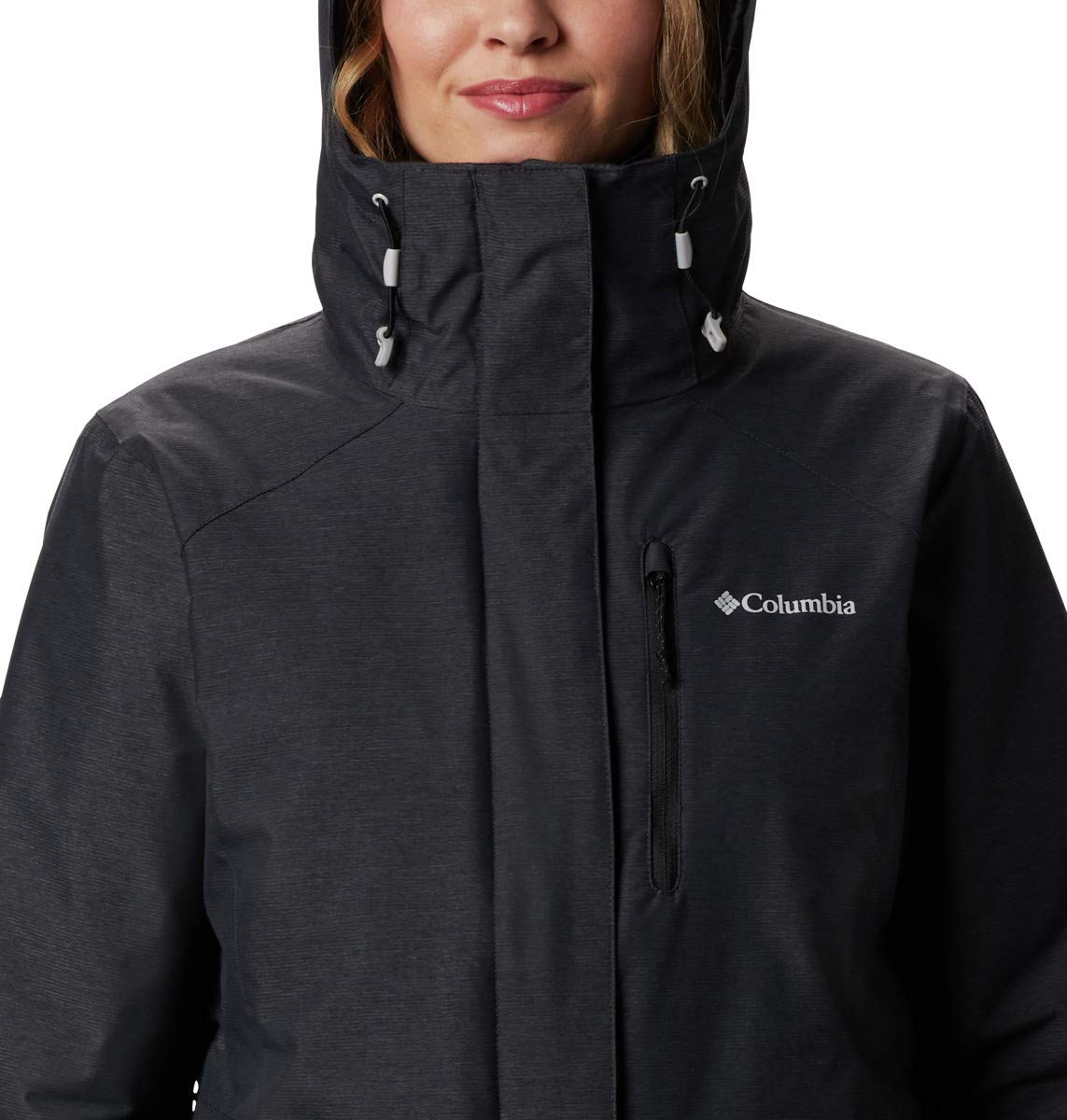 Columbia Women's Whirlibird Iv Interchange Jacket, Black Crossdye, Large