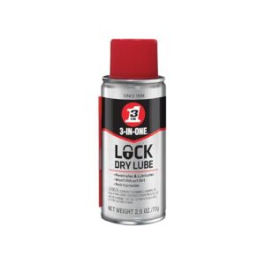 3-in-one lock dry lube, 2.5 oz