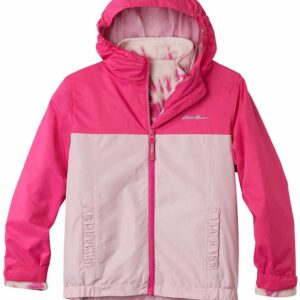 Eddie Bauer Youth Lone Peak 3 in 1 Jacket (Pink, Medium 10/12)