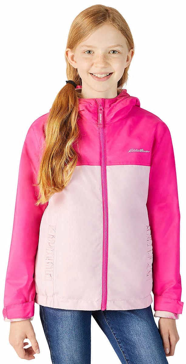 Eddie Bauer Youth Lone Peak 3 in 1 Jacket (Pink, Medium 10/12)