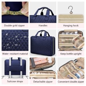 urophylla Detachable Travel Toiletry Bag for Women - Large Toiletry Bags for Traveling Women - Hanging Makeup Cosmetic Bag, Organizer for Travel Accessories Cruise Essential - Travel Size Toiletries