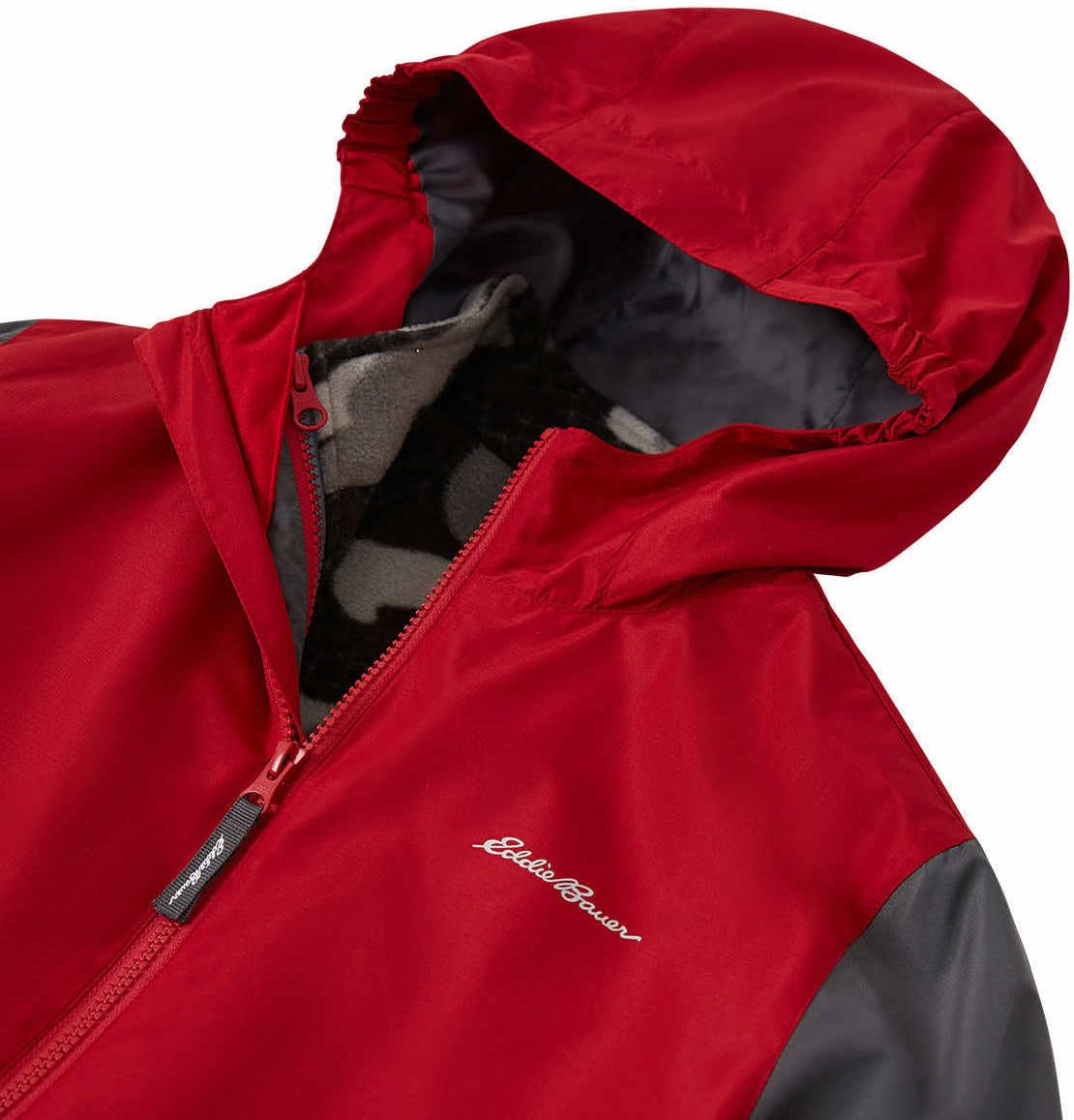 Eddie Bauer Kids Lightweight Lone Peak 3 in 1 Hooded Jacket (as1, alpha, s, regular, Chilli Pepper)