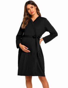 ekouaer maternity robe 3 in 1 labor delivery nursing gown hospital breastfeeding dress bathrobes