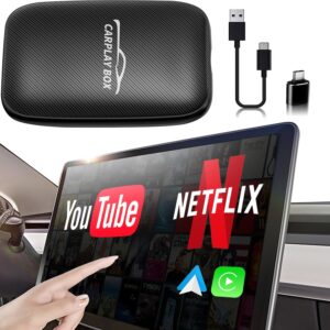 flgocexs wireless carplay adapter - 3 in 1 wireless carplay and android auto adapter with built in netflix youtube support tf card only for original car models after 2016 with wired carplay