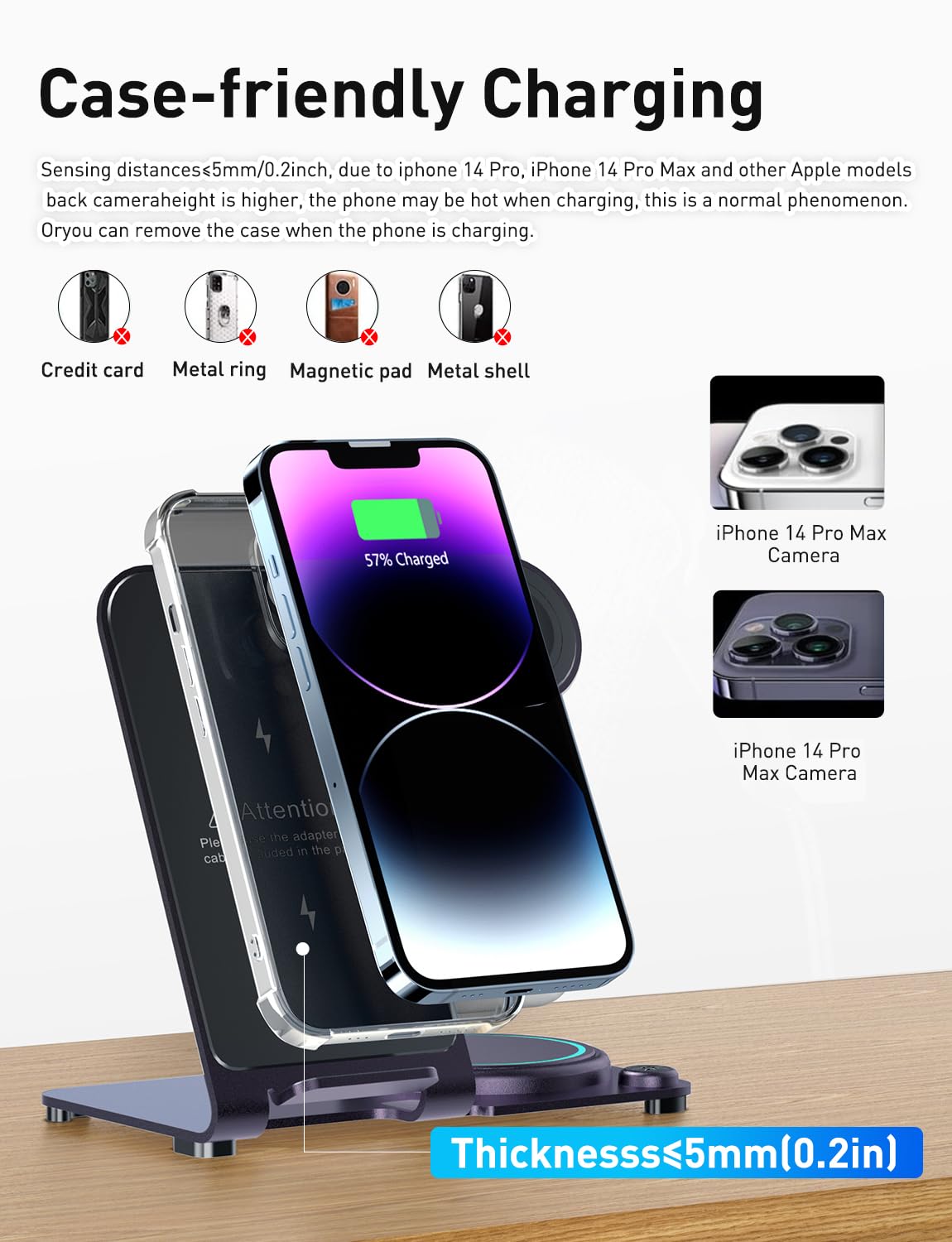 3 in 1 Charging Station Apple Purple - Mlfsaier 𝐀𝐥𝐮𝐦𝐢𝐧𝐮𝐦 𝐀𝐥𝐥𝐨𝐲 Multiple Fast Wireless Charger Stand for Apple Watch & Airpods iPhone 15 14 13 12 11 Pro X Max XS XR 8 7 Plus Nightstand