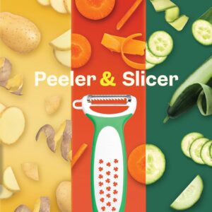 Ultimate Irish Peeler & Slicer – Ronnie Neville’s Original as Seen on TV 3 in 1 Kitchen Tool, Vegetable Peeler & Slicer, Stainless Steel Kitchen Tools, Cheese Slicer, Potato Peeler, Julienne Peeler