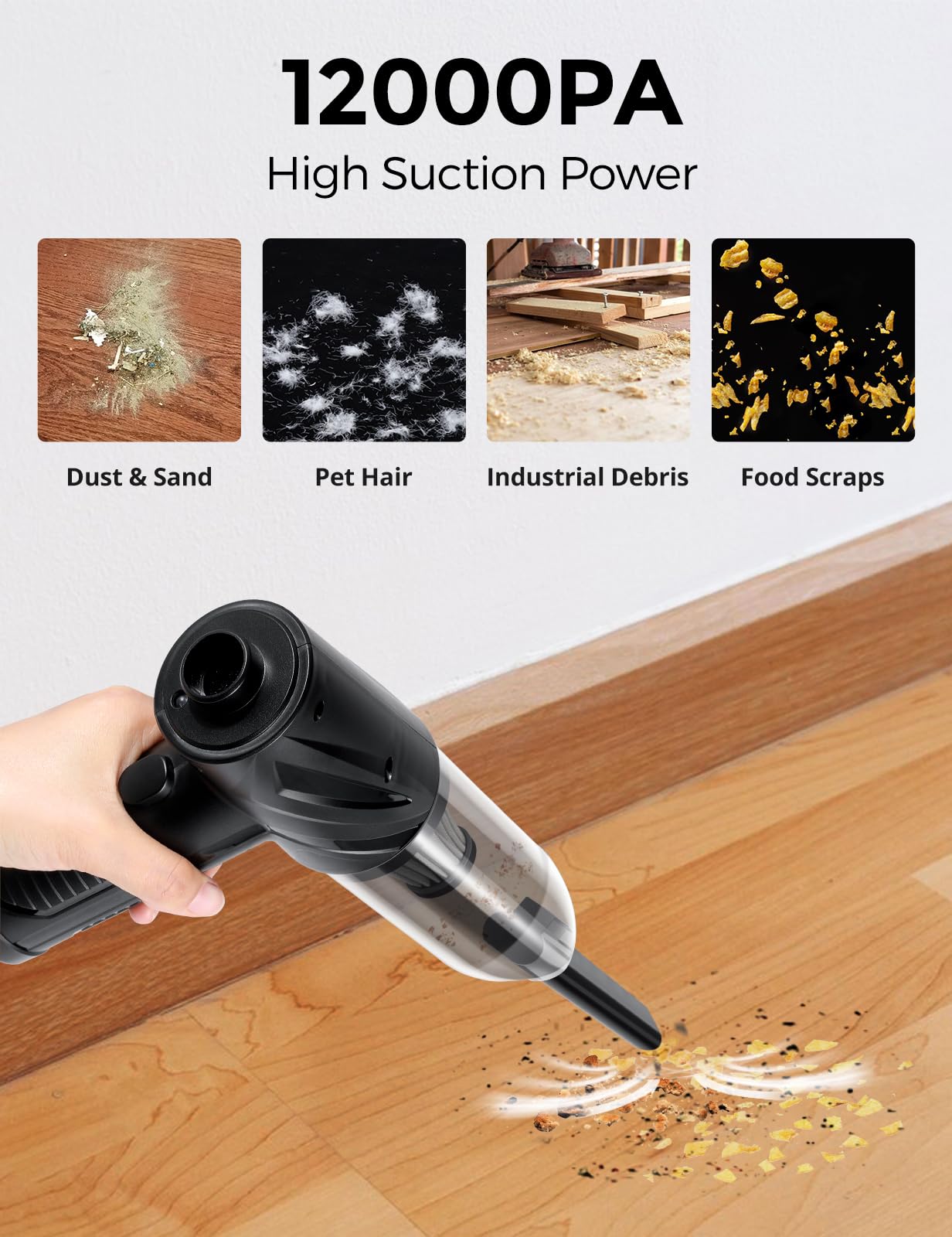 Compressed Air - Keyboard Cleaner - 3 in 1 Electric Air Duster & Mini Computer Vacuum & Cordless Inflating Swimming Pool - Canned Air Blower Dust Off for Electronic,Office,Home Cleaning