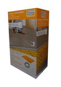 schluter-systems ditra-heat (120v) floor heat kit 43.1 sq ft of membrane + 26.7 sq ft cable adaptable to any layout, adds comfort to tile/stone includes, programmable touch thermostat, 2 floor sensors