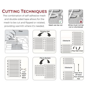 LuxHeat 150 Sqft Mat Kit (120v) Electric Radiant Floor heating System for Under Tile & Laminate. Underfloor Heating Kit Includes Heat Mat, Alarm & OJ Microline WiFi Programmable Thermostat with GFCI