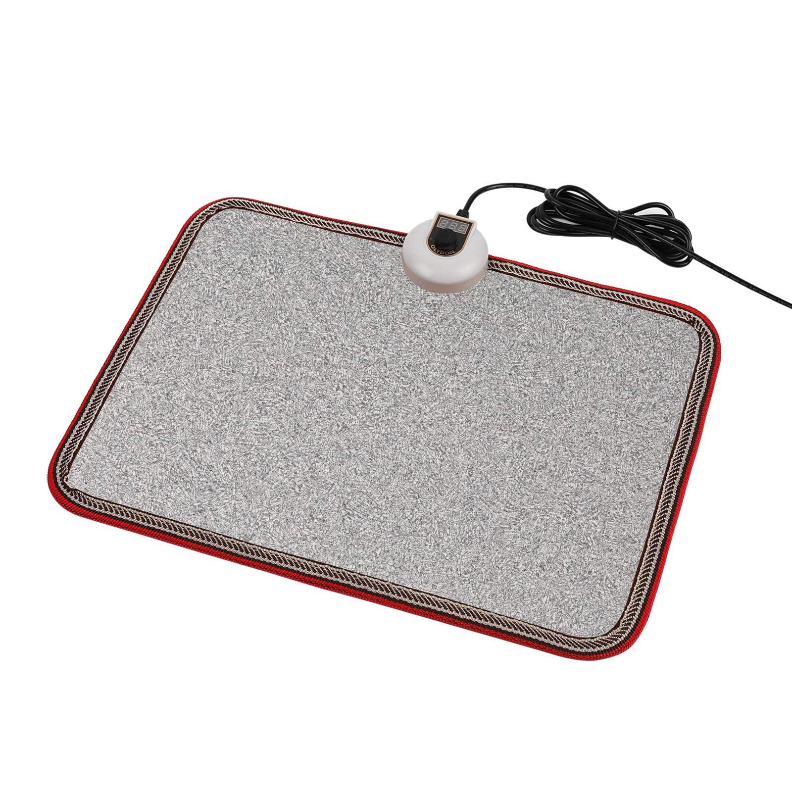 OLYDON Electric Heated Floor Mats Under Desk, Heated Foot Warmer - 110v Toes Warming Heater for Office and Home