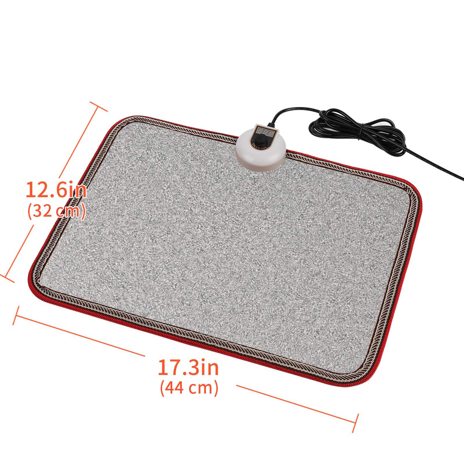 OLYDON Electric Heated Floor Mats Under Desk, Heated Foot Warmer - 110v Toes Warming Heater for Office and Home