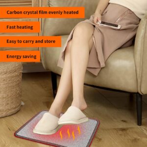 OLYDON Electric Heated Floor Mats Under Desk, Heated Foot Warmer - 110v Toes Warming Heater for Office and Home