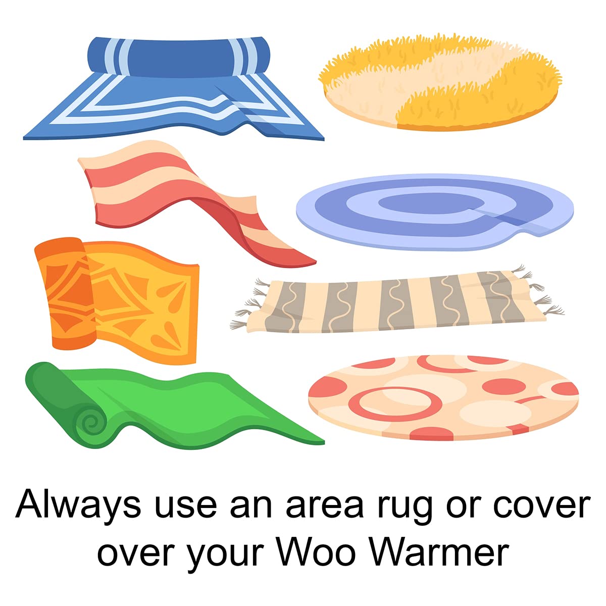 Woo Warmer Hot Carpet Under Rug Instant Radiant Floor Heater Electric Mat Electric Carpet Electric Heated Area Rug Hot Carpet Great for Yoga (720 watt 92" x 76.5" inches)