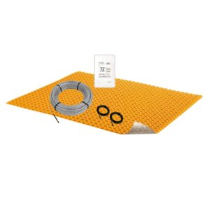 schluter systems ditra duo radiant floor heating kit: wifi programmable thermostat, ditra heat cable 120v 113 sq ft, ditra duo heating uncoupling membrane 141.6 sq ft (4x duo heat mat, 1x heat roll)