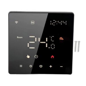 Smart Thermostat, 7 Day Programmable Thermostat for Home, Color Touchscreen WiFi Thermostat with App Control, Voice Control, Child Lock, DIY Install, C (3A Water Floor Heating