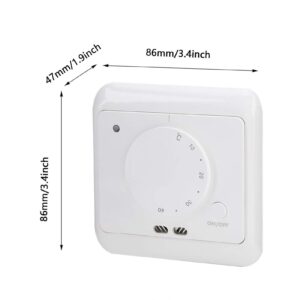 Underfloor Heating Thermostat, AC 230V 50/60HZ 16A Underfloor Heating Floor Temperature Controller with Sensor Thermostat Heating Cooling Control Switch