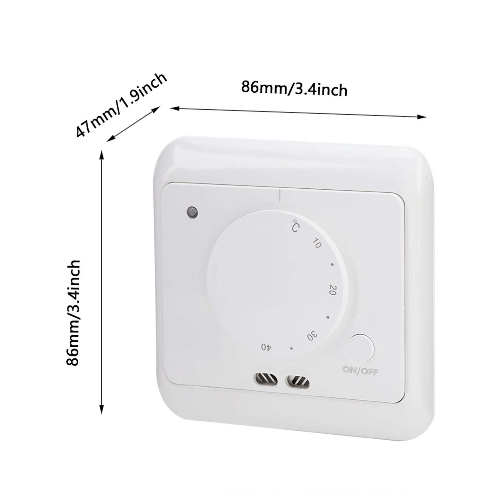 Underfloor Heating Thermostat, AC 230V 50/60HZ 16A Underfloor Heating Floor Temperature Controller with Sensor Thermostat Heating Cooling Control Switch