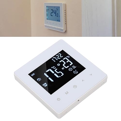 Intelligent Thermostat Touch Screen Programmable Thermostat Constant Temperature Controller Floor Heating Thermostat AC 90‑240V (K2MRH3A)