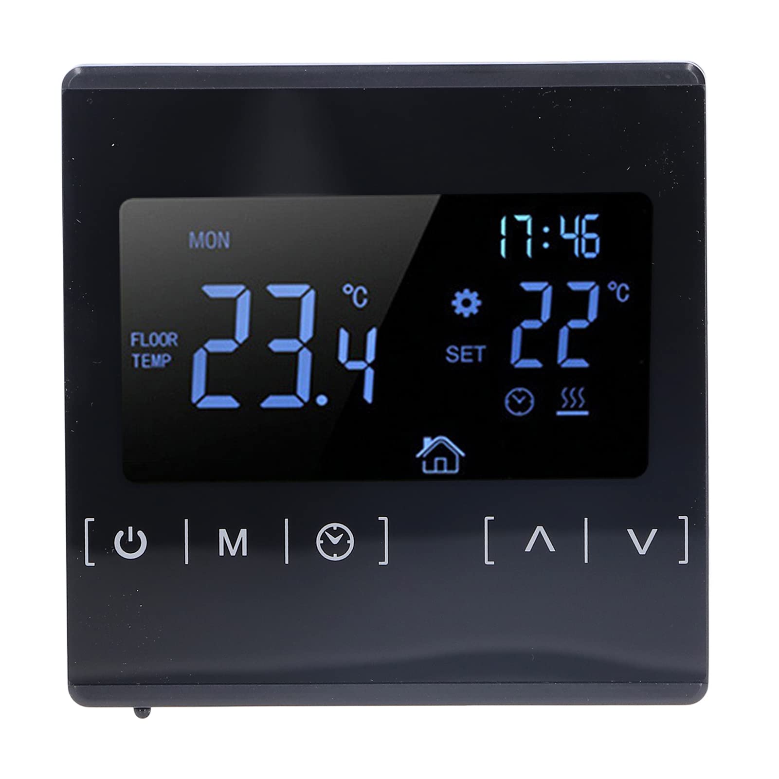 Touch Screen Thermostat, Home Temperature Controller Low Temp Protection 16A Sensitive AC85V‑240V for Floor Heating