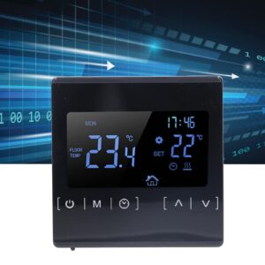 Touch Screen Thermostat, Home Temperature Controller Low Temp Protection 16A Sensitive AC85V‑240V for Floor Heating