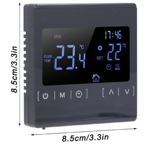 Natudeco 16A Touch Screen Thermostat Dual Temperature Control Design Electric Floor Heating Thermostat Smart Home Thermostat for Home Office AC85V-240V