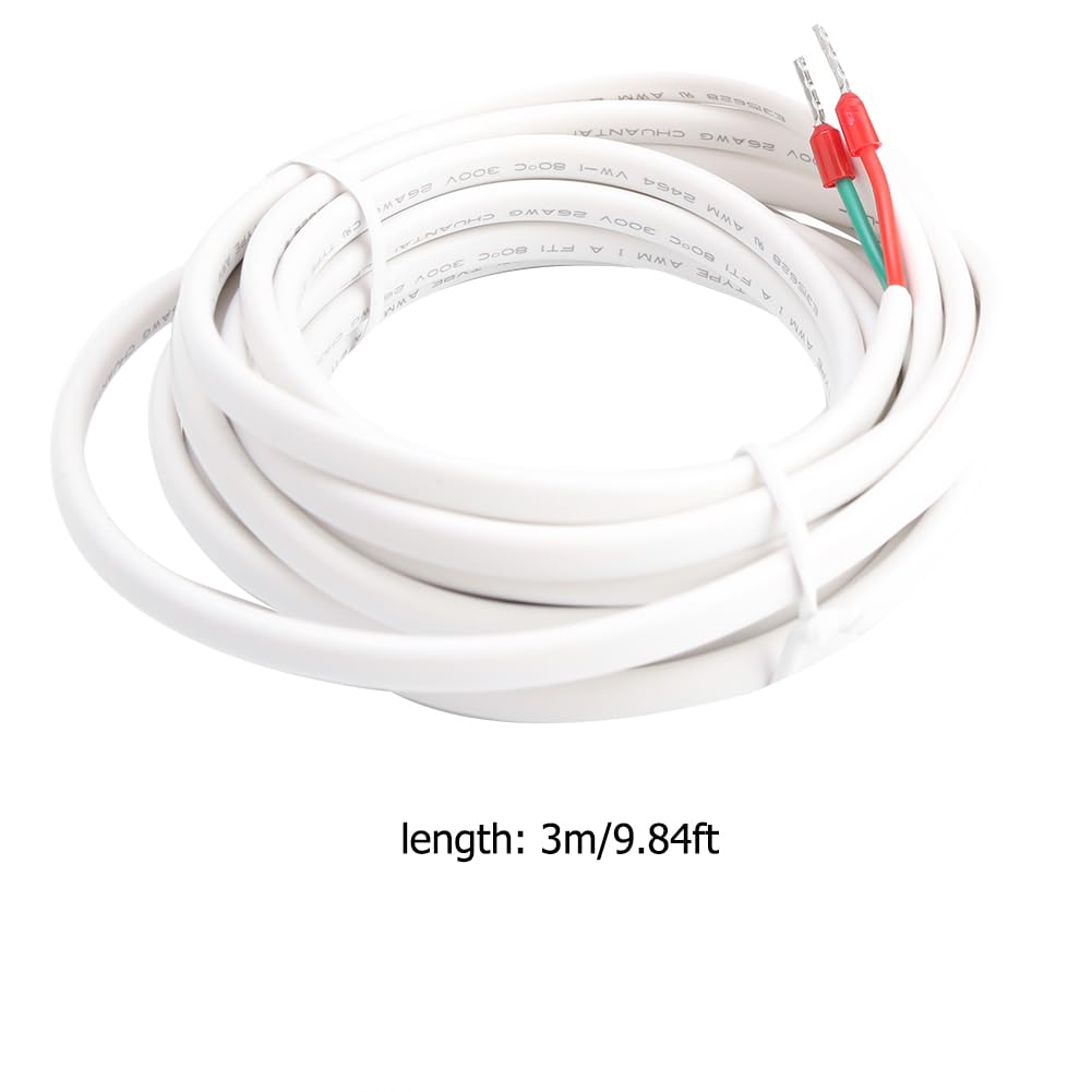 Aramox Floor Temperature Sensor Probe, 3 Meters Underfloor Heating Floor Probe Thermostat Accessory Sensor Probe Cable