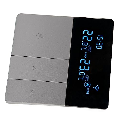 Floor Heating Thermostat, Wall Mounted Digital Thermostat Wide Application Remote Control 90-240V for Villas (Without WiFi)